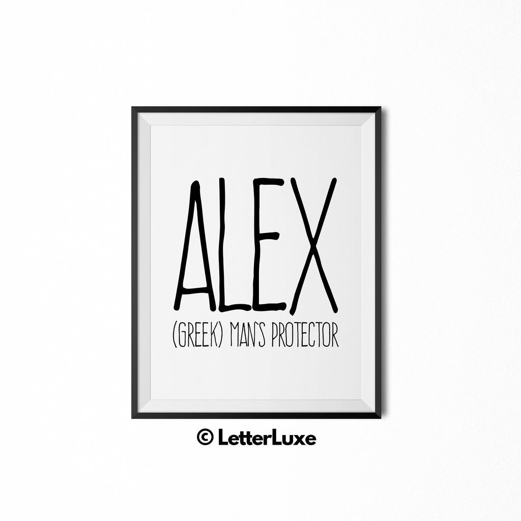 The Name Alex In Cursive