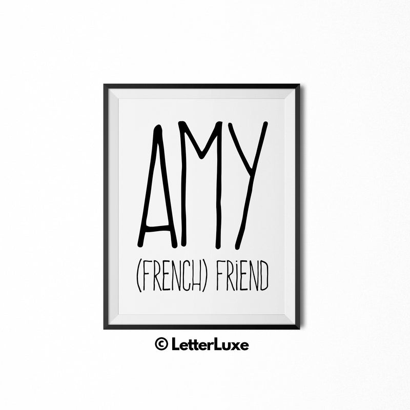 Amy Name Definition Nursery Decor – Digital Print – LetterLuxe