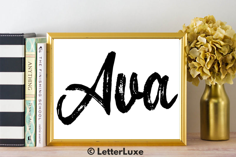 Ava Nursery Wall Art - Personalized Birthday Gift – LetterLuxe