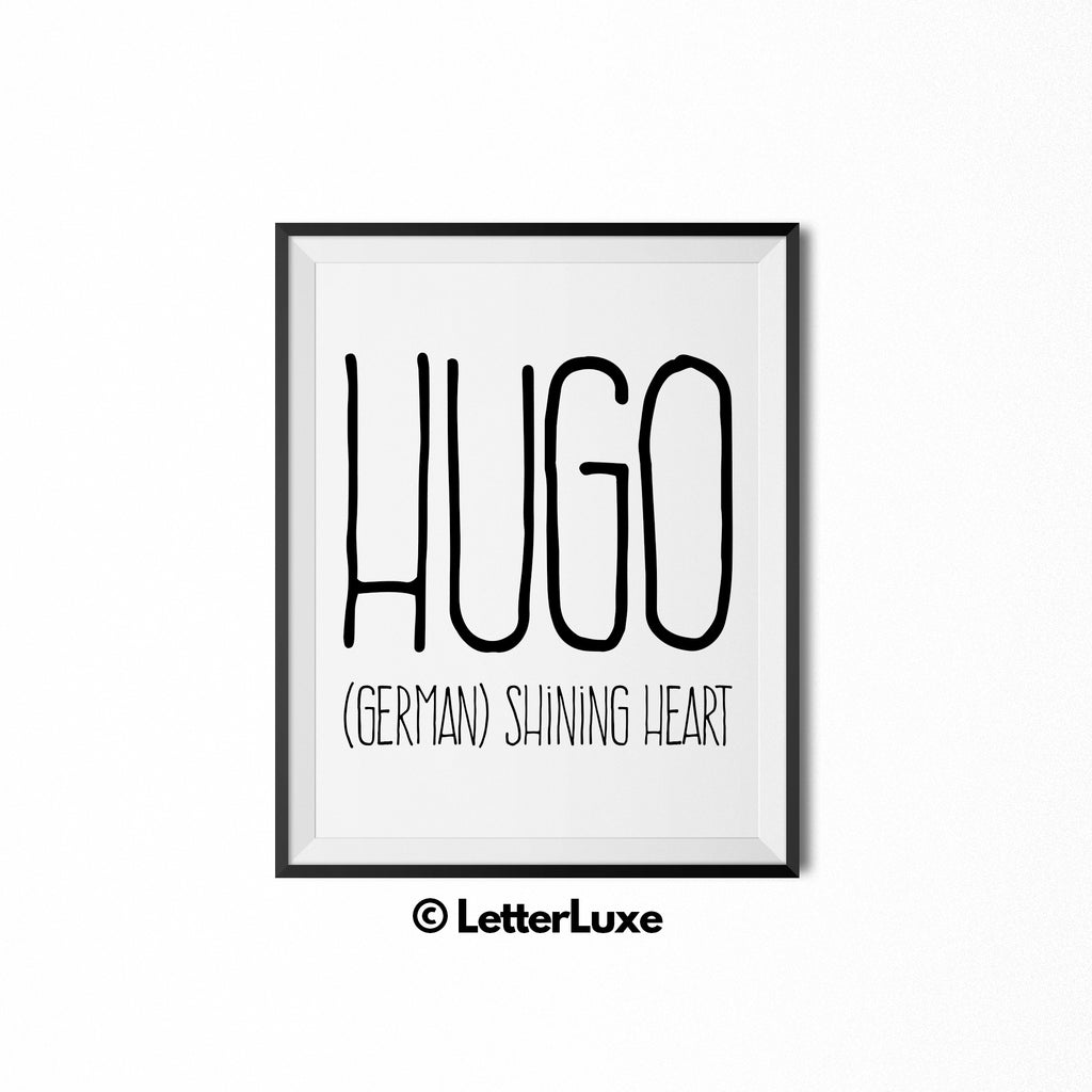 Hugo Printable Kids Gift - Baby Shower Gift - Birthday Party ...