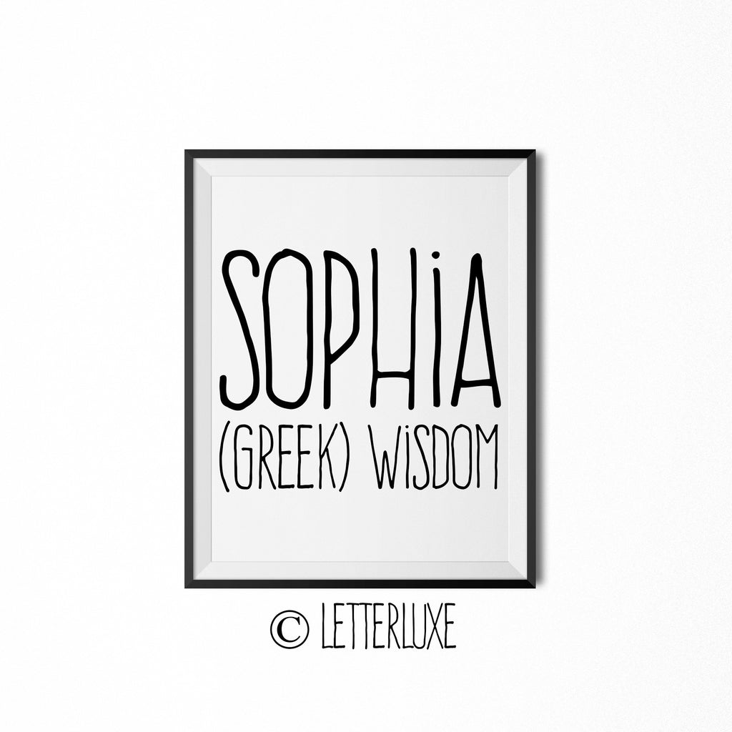 Sophia Name Definition Nursery Decor Digital Print LetterLuxe sophia-name-definition-nursery-decor-digital-print-letterluxe