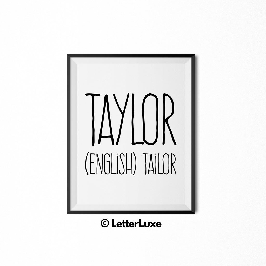 Taylor Nursery Wall Art - Personalized Baby Gift – LetterLuxe